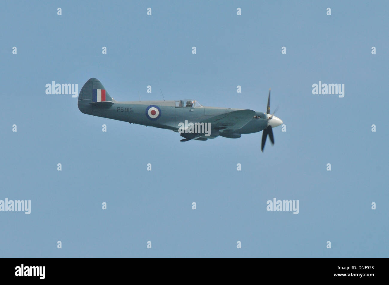 Supermarine Spitfire side view in reconnaissance camouflage against ...