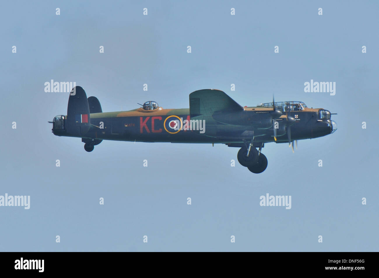 Lancaster Bomber WWII of BBMF (Battle of Britain Memorial Flight) in ...