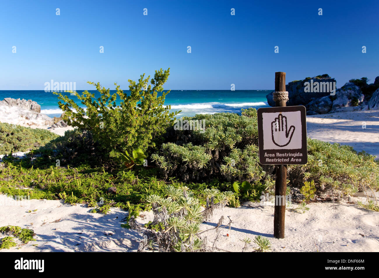 Tulum beach sign hi-res stock photography and images - Alamy