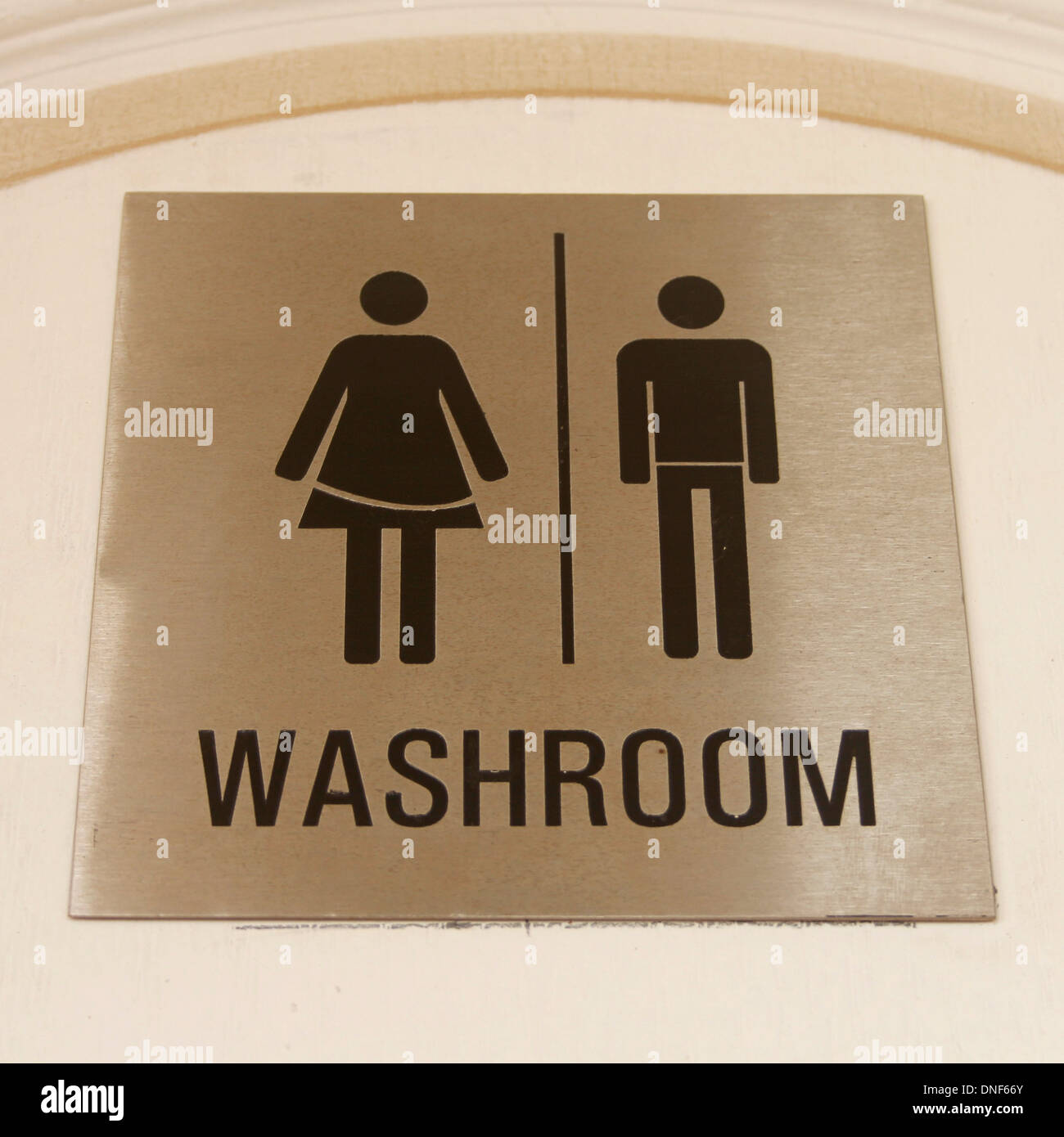 Public bathroom sign Stock Photo - Alamy