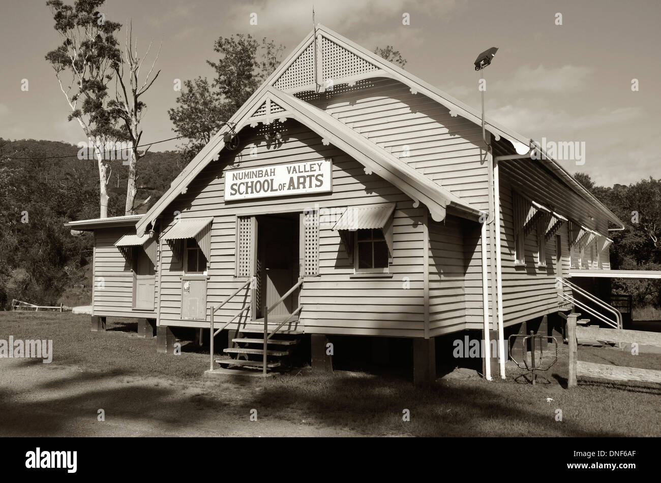 Numinbah Valley School of the Arts building along the Nerang ...
