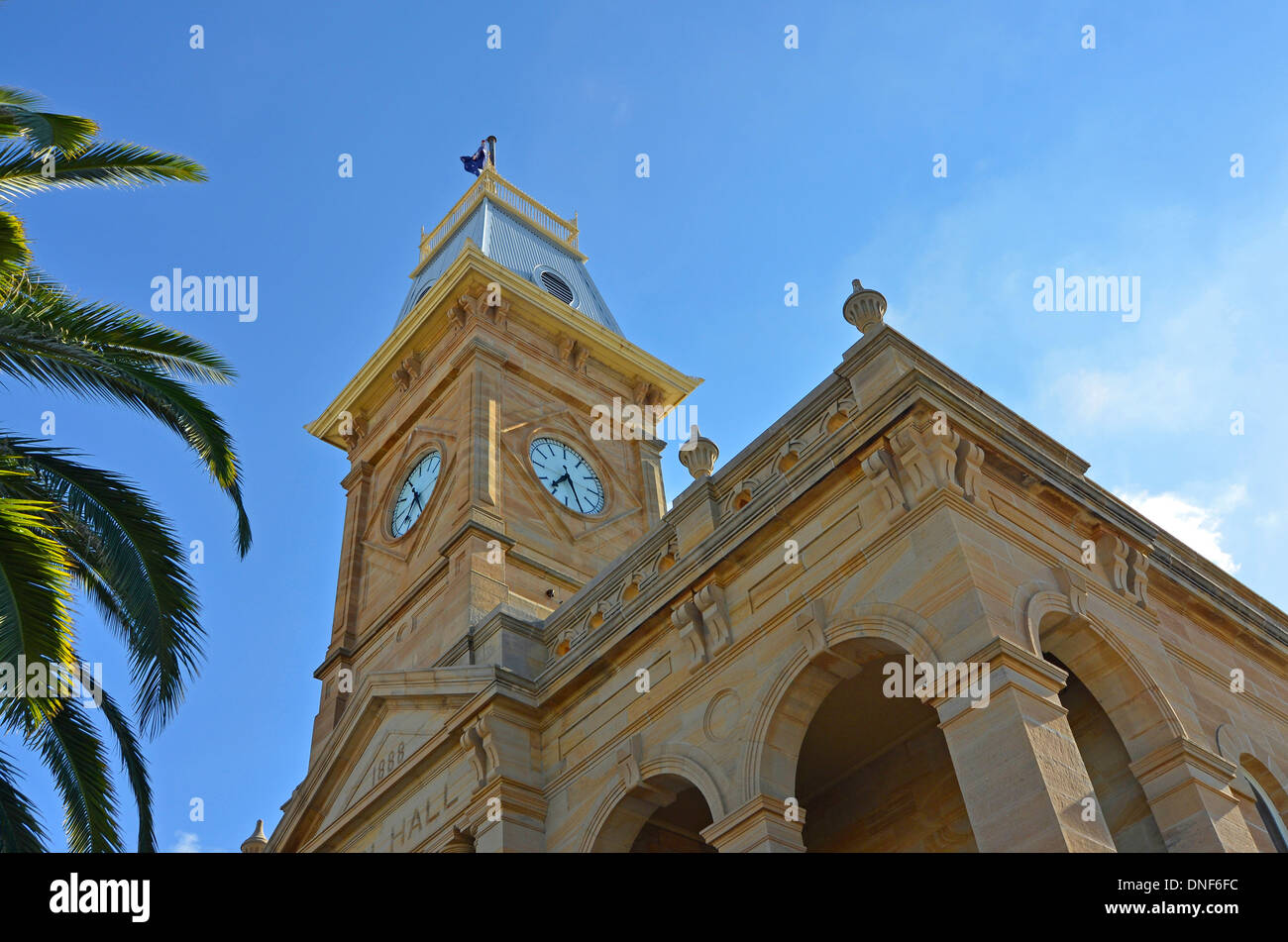 The Warwick Town Hall constructed in 1888 from local sandstone in ...