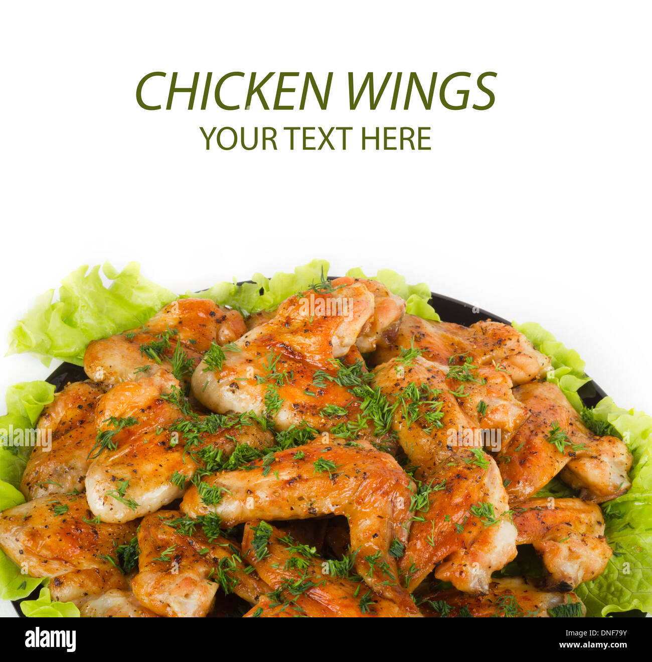 Roasted chicken wings Stock Photo - Alamy