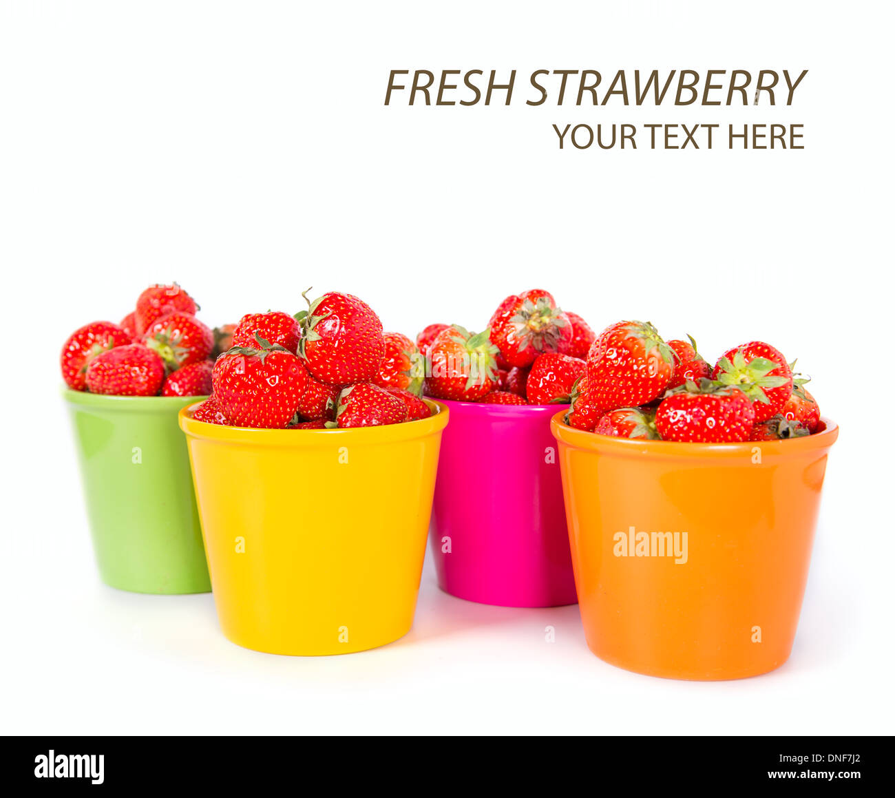 Strawberries on strawberry plant Cut Out Stock Images & Pictures - Alamy