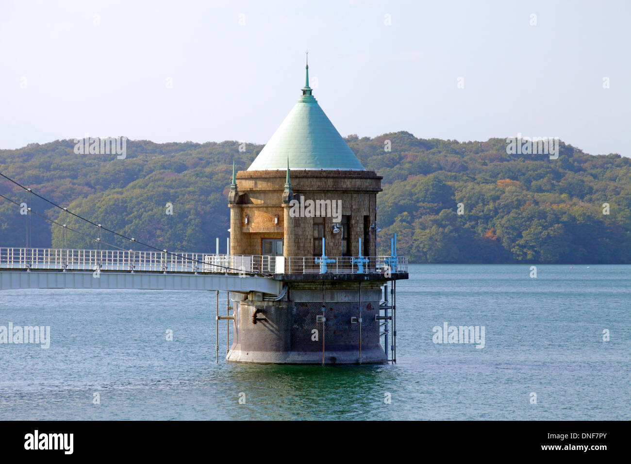 Water Intake Tower Yamaguchi Reservoir Lake Sayama Saitama Japan Stock ...