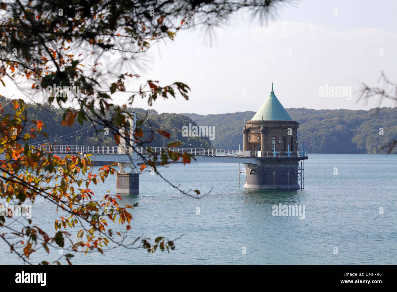 Water Intake Tower Yamaguchi Reservoir Lake Sayama Saitama Japan Stock ...