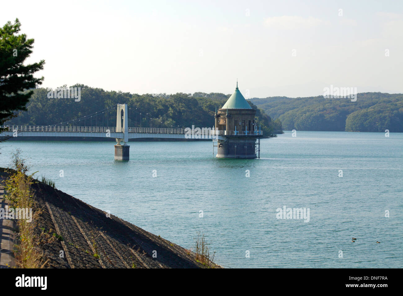Water Intake Tower Yamaguchi Reservoir Lake Sayama Saitama Japan Stock ...