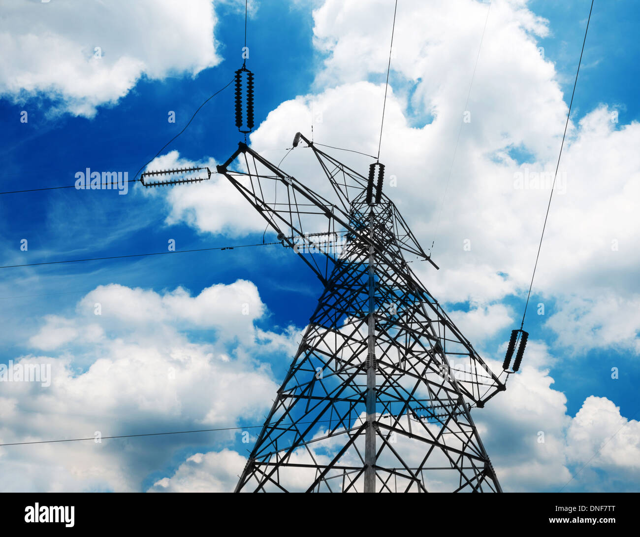 Power tower in the sky background Stock Photo - Alamy