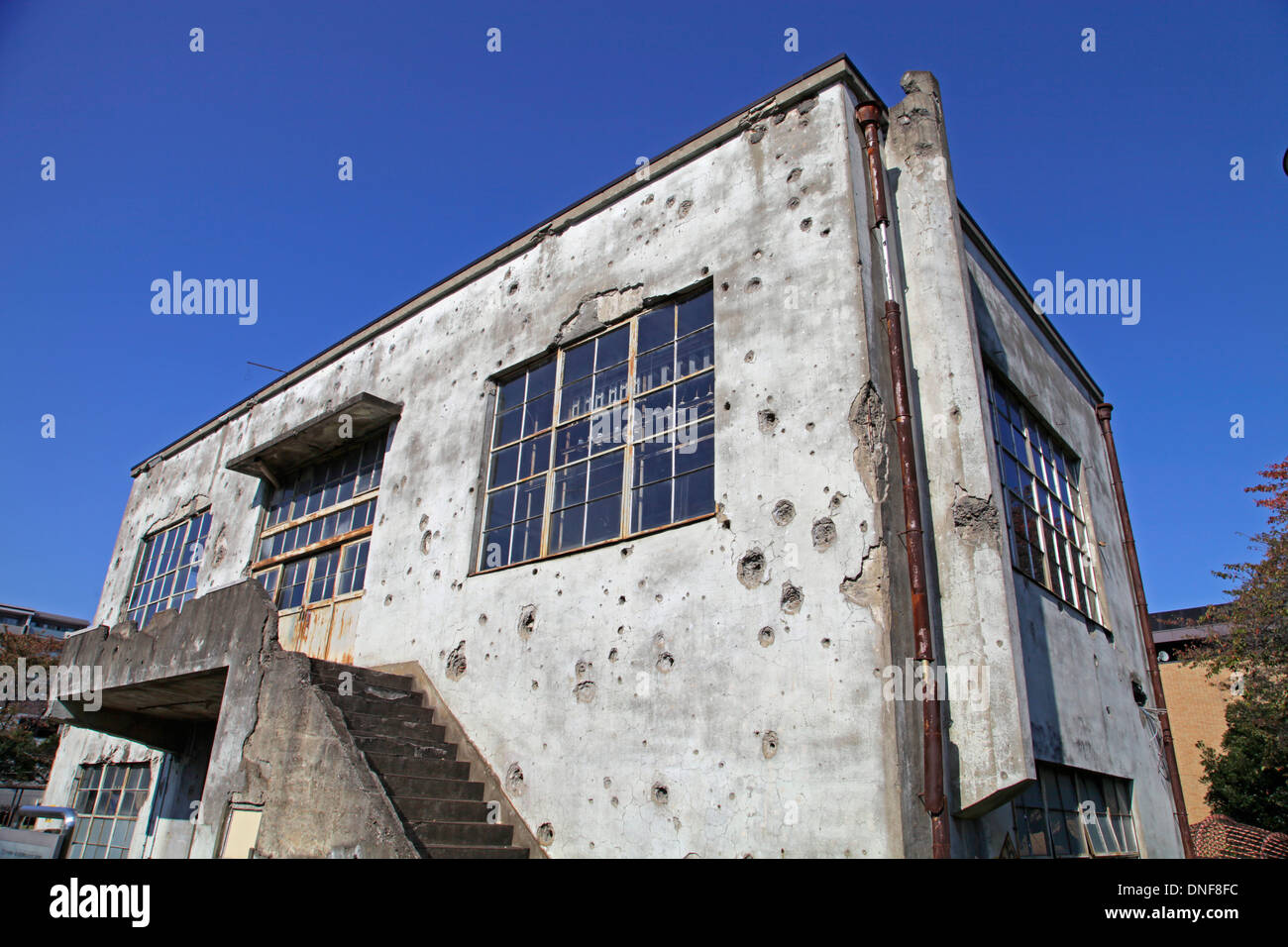 The old Hitachi aircraft Tachikawa factory electrical substation in ...
