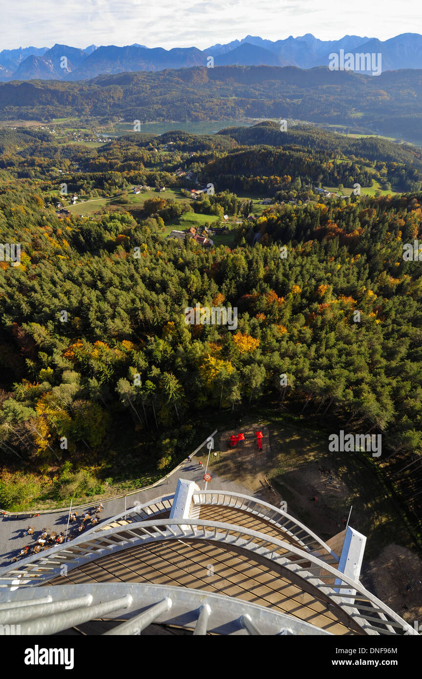 tower on Pyramidenkogel, Austria, Carinthia, lake Woerthersee ...