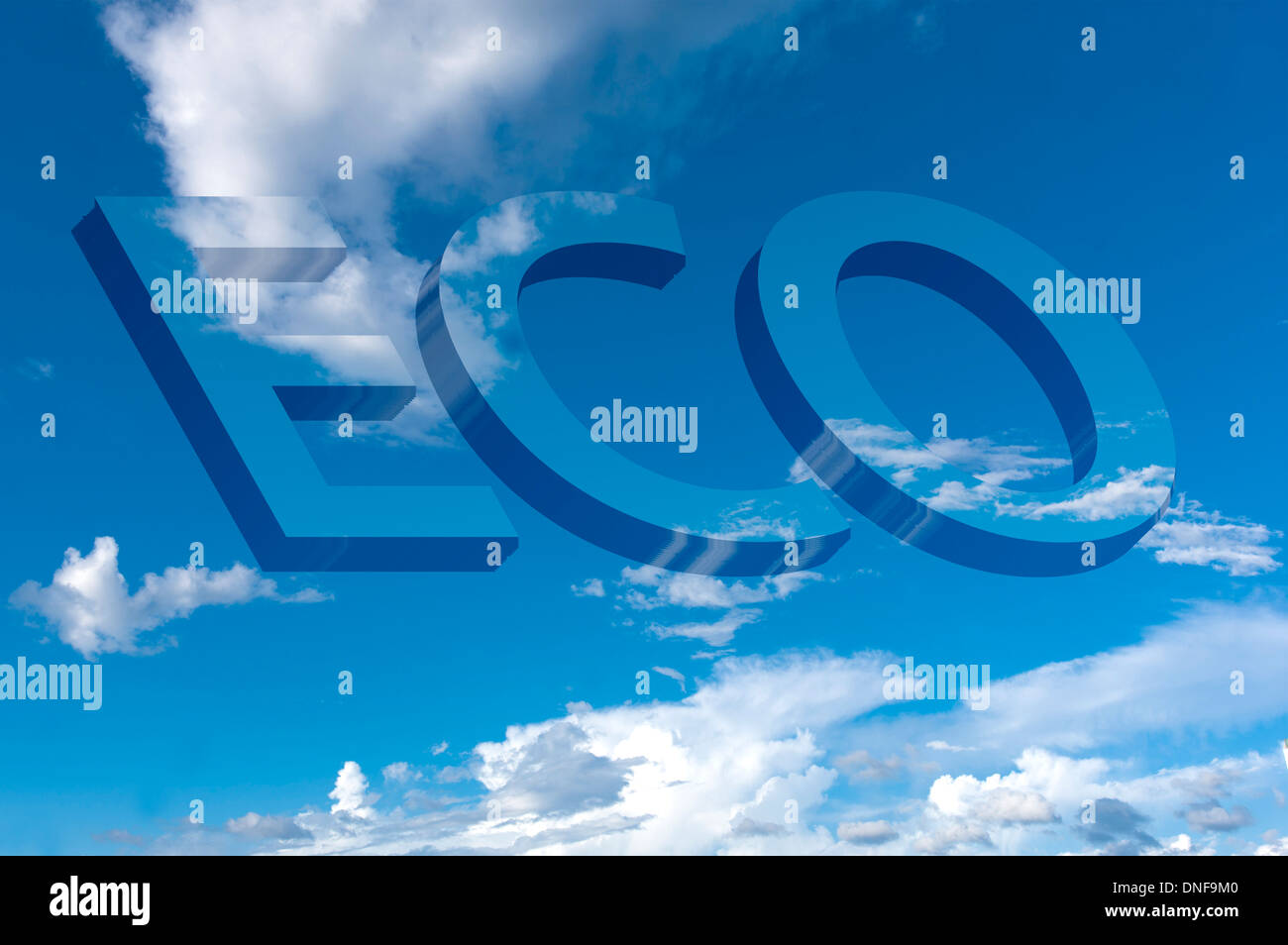 Word of ECO appearing in sky Stock Photo - Alamy