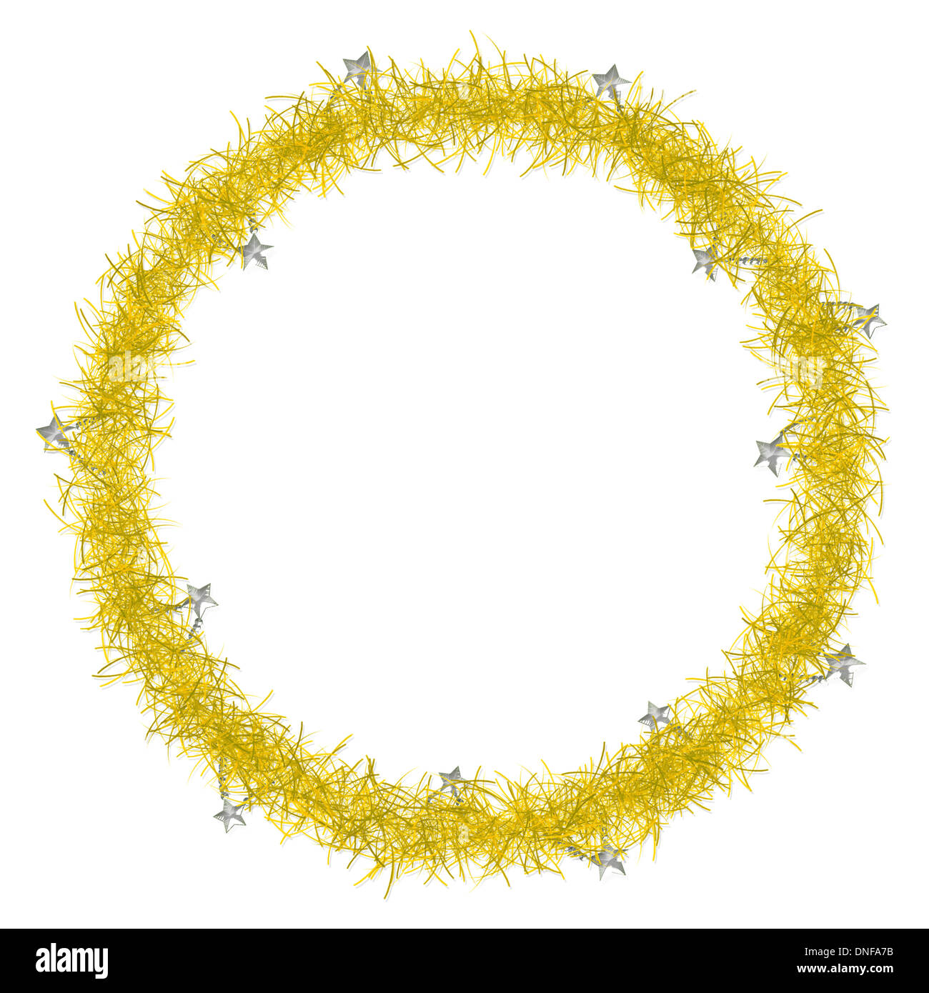 gold christmas tinsel texture background blank for text Stock Photo - Alamy