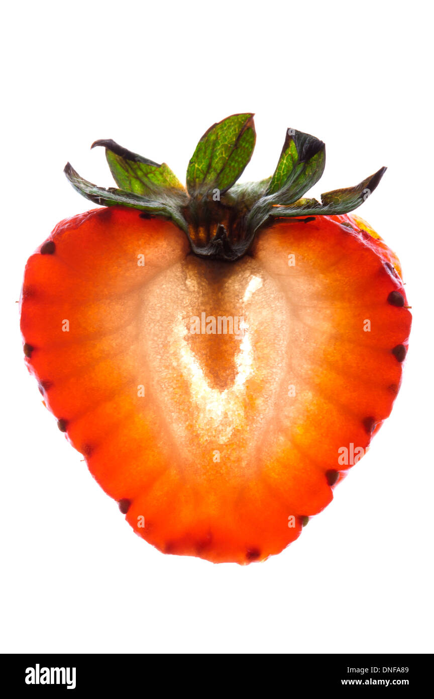 Strawberry cross section Cut Out Stock Images & Pictures - Alamy