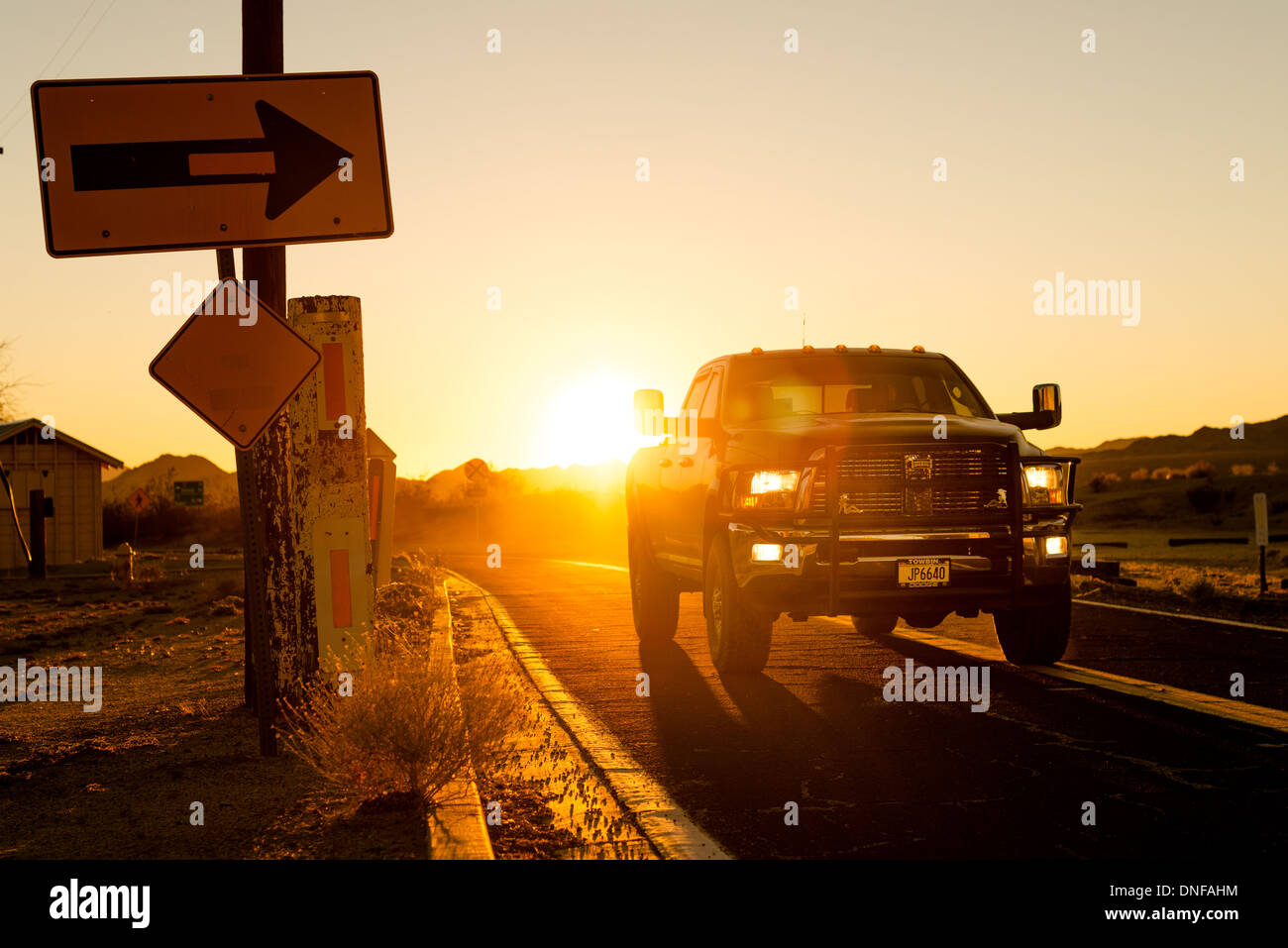 Truck desert road hi-res stock photography and images - Alamy
