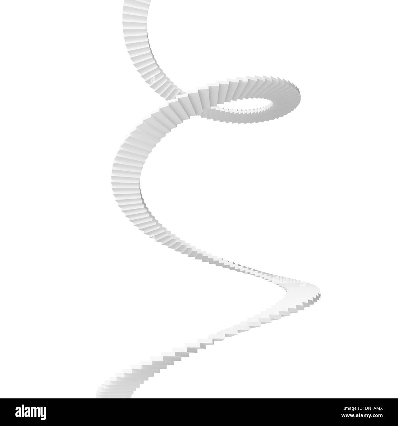 Abstract 3d Spiral stairs isolated on white Stock Photo - Alamy