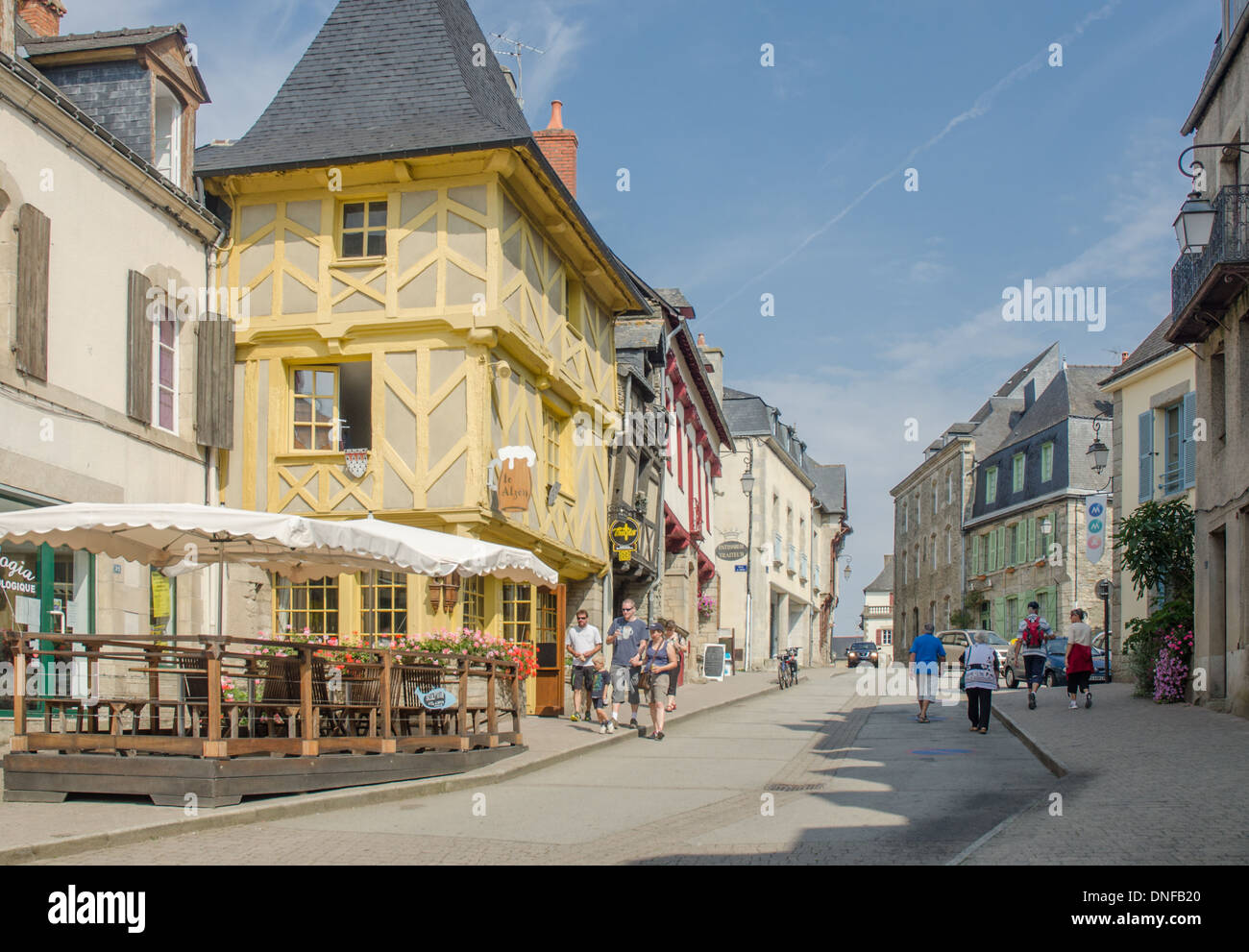 FRANCE JOSSELIN 27 AUG: view of the Oliver de Clisson street in ...