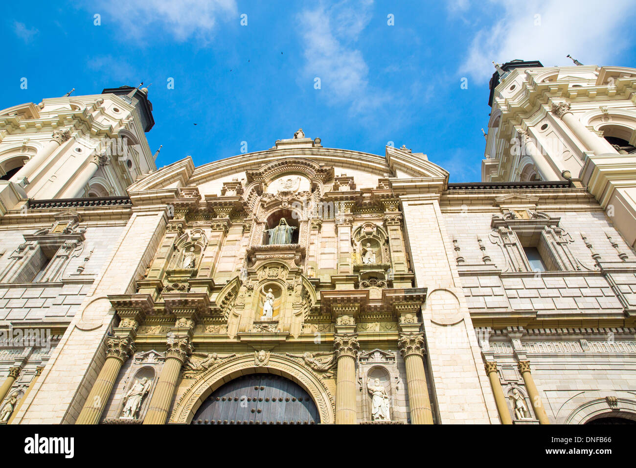 Cathedral in Lima Peru. Old church in South America built in 1540 ...
