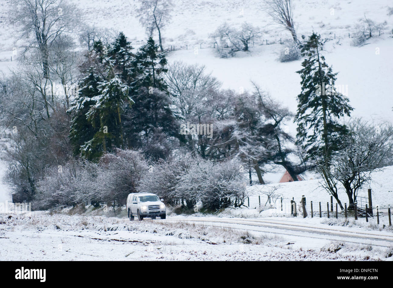 The Epynt Range, Cambrian Mountains, Powys, UK. 25th December 2013 ...