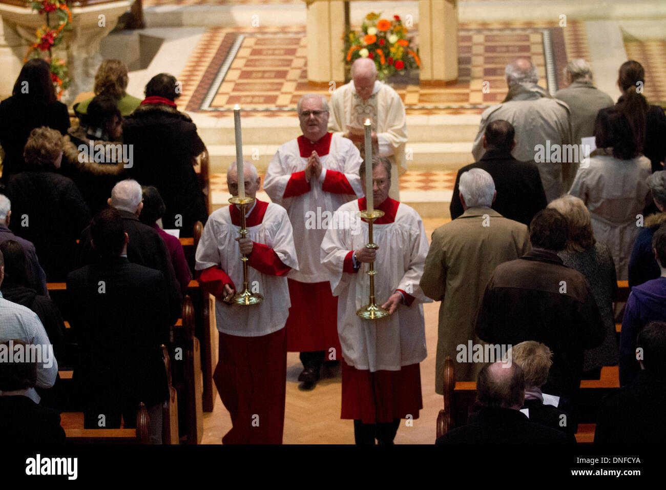 Wimbledon London, UK. 25th December 2013. Families with children attend ...