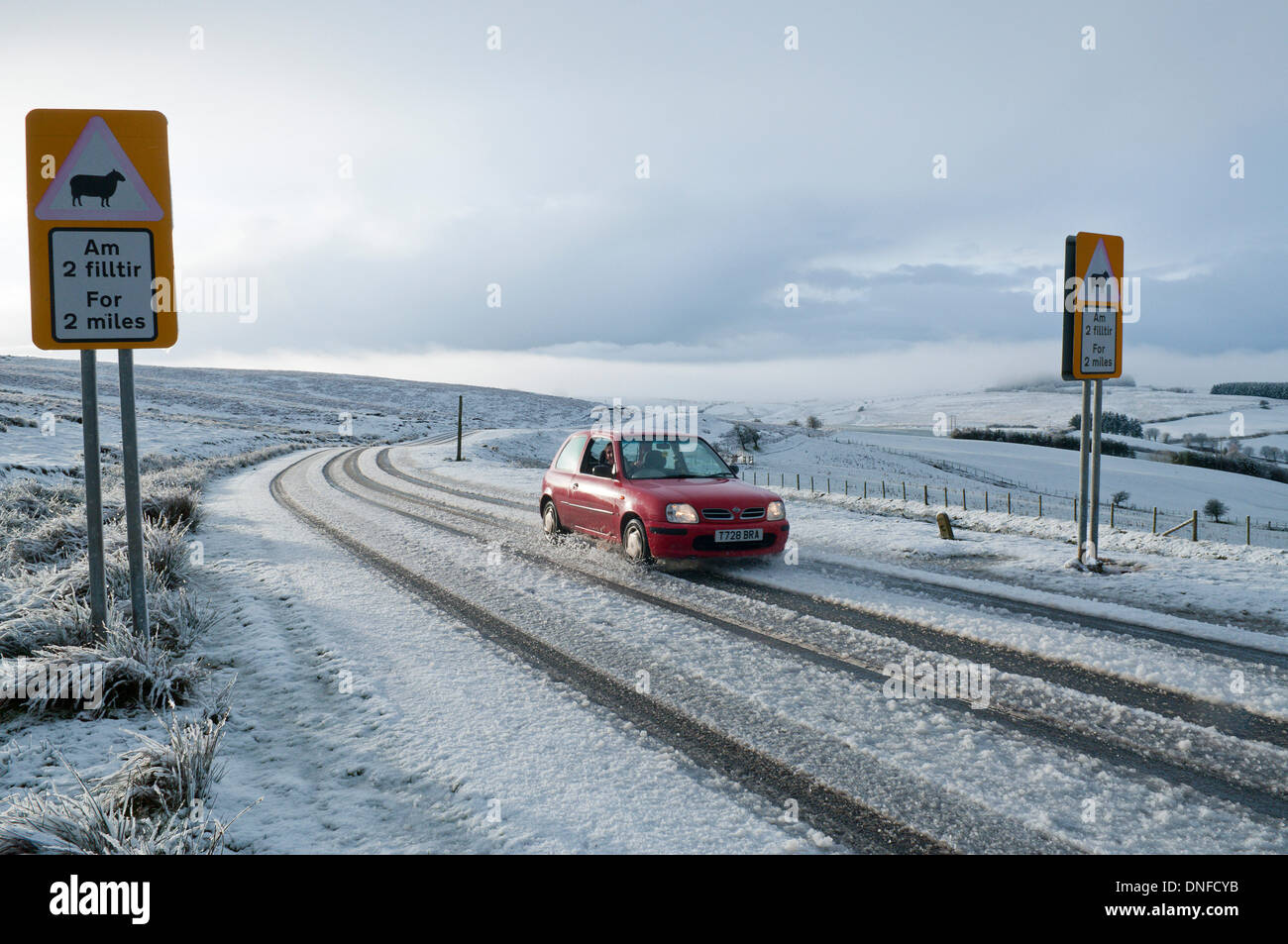 The Epynt Range, Cambrian Mountains, Powys, UK. 25th December 2013 ...