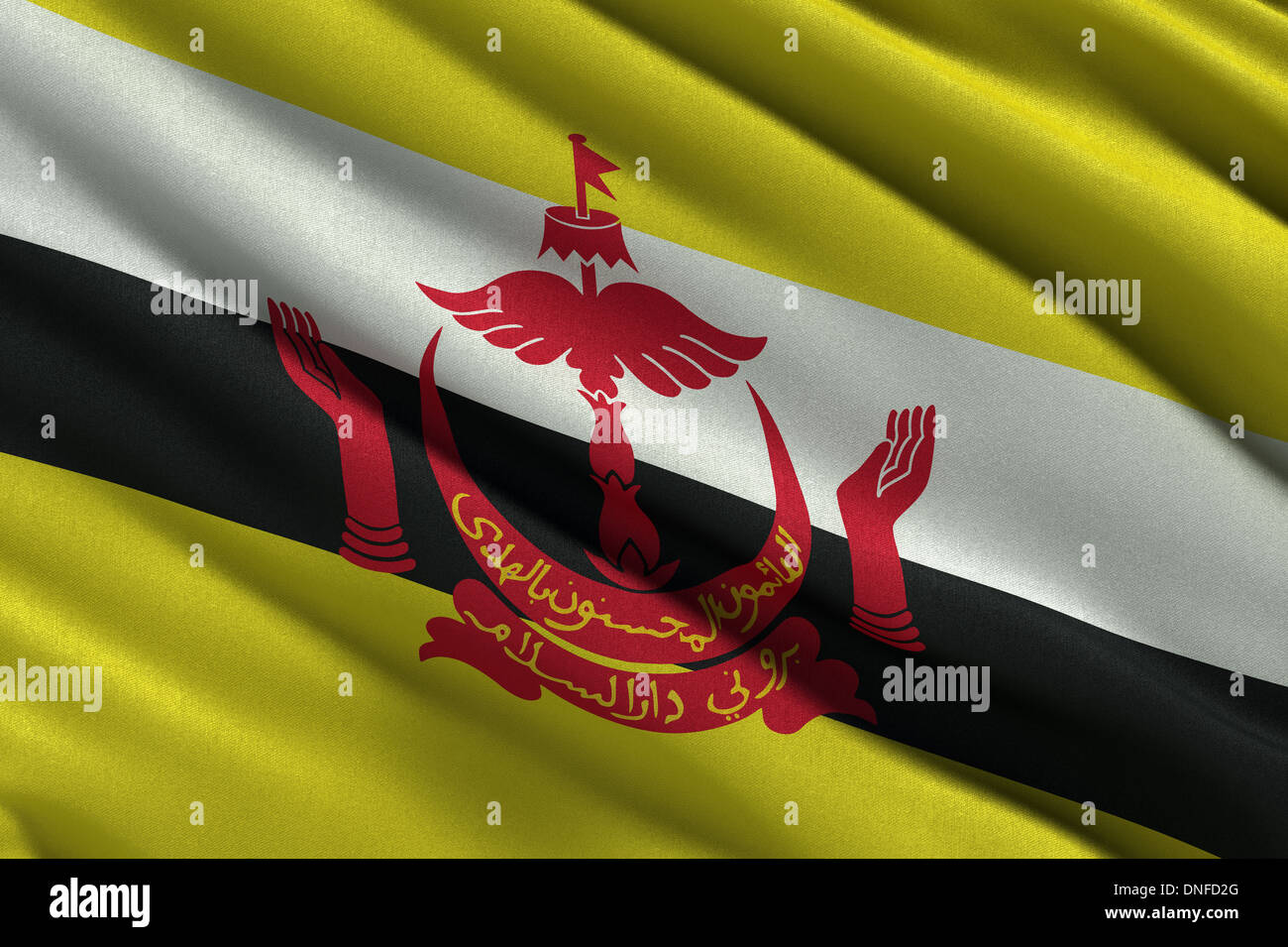 Flag of Brunei Stock Photo - Alamy