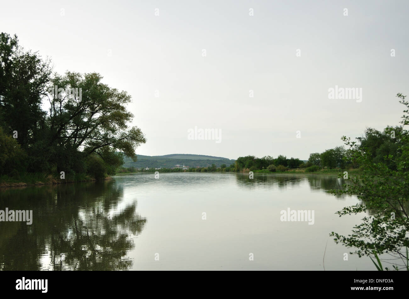 river landscape in a cloudy April day Stock Photo - Alamy