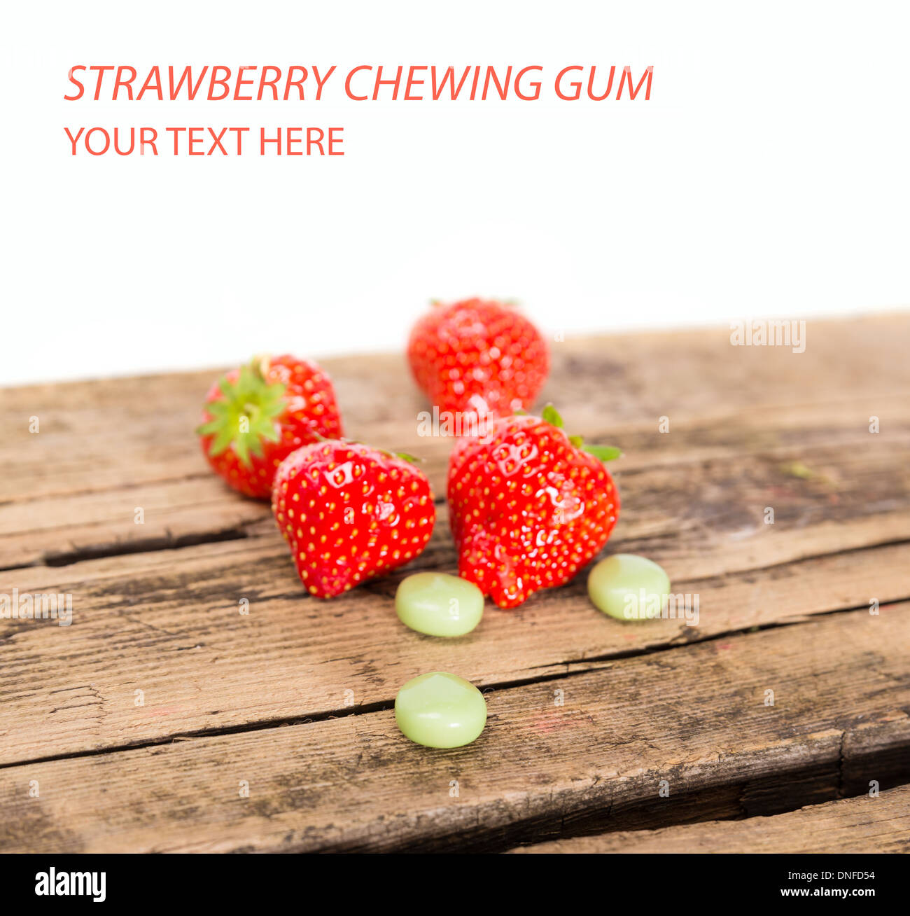 Strawberry chewing gum Stock Photo - Alamy