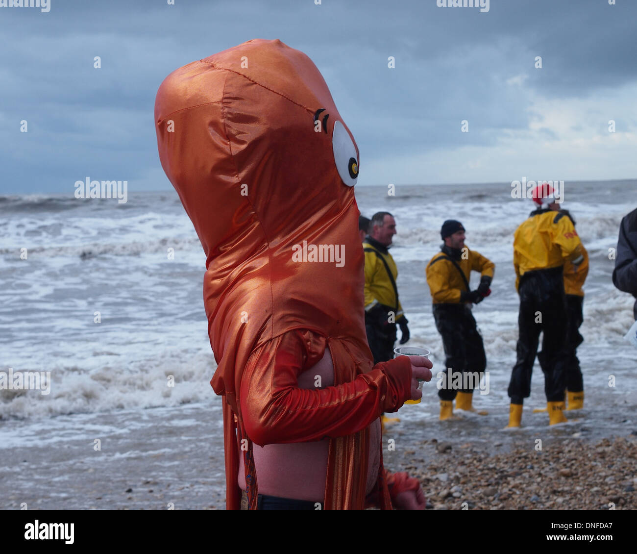 Christmas Day swim Costume Stock Photo - Alamy