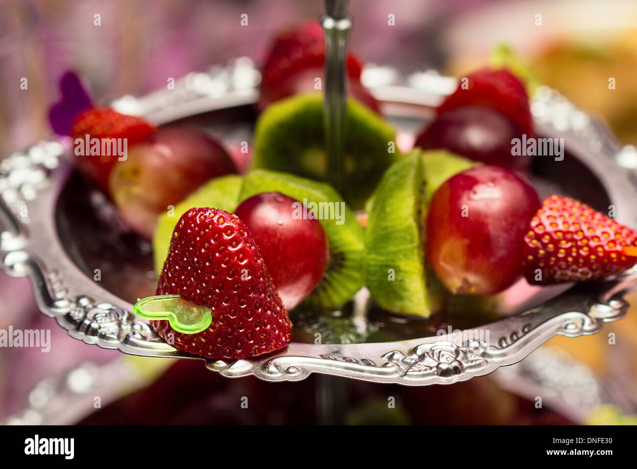 Fruit canape snack Stock Photo - Alamy