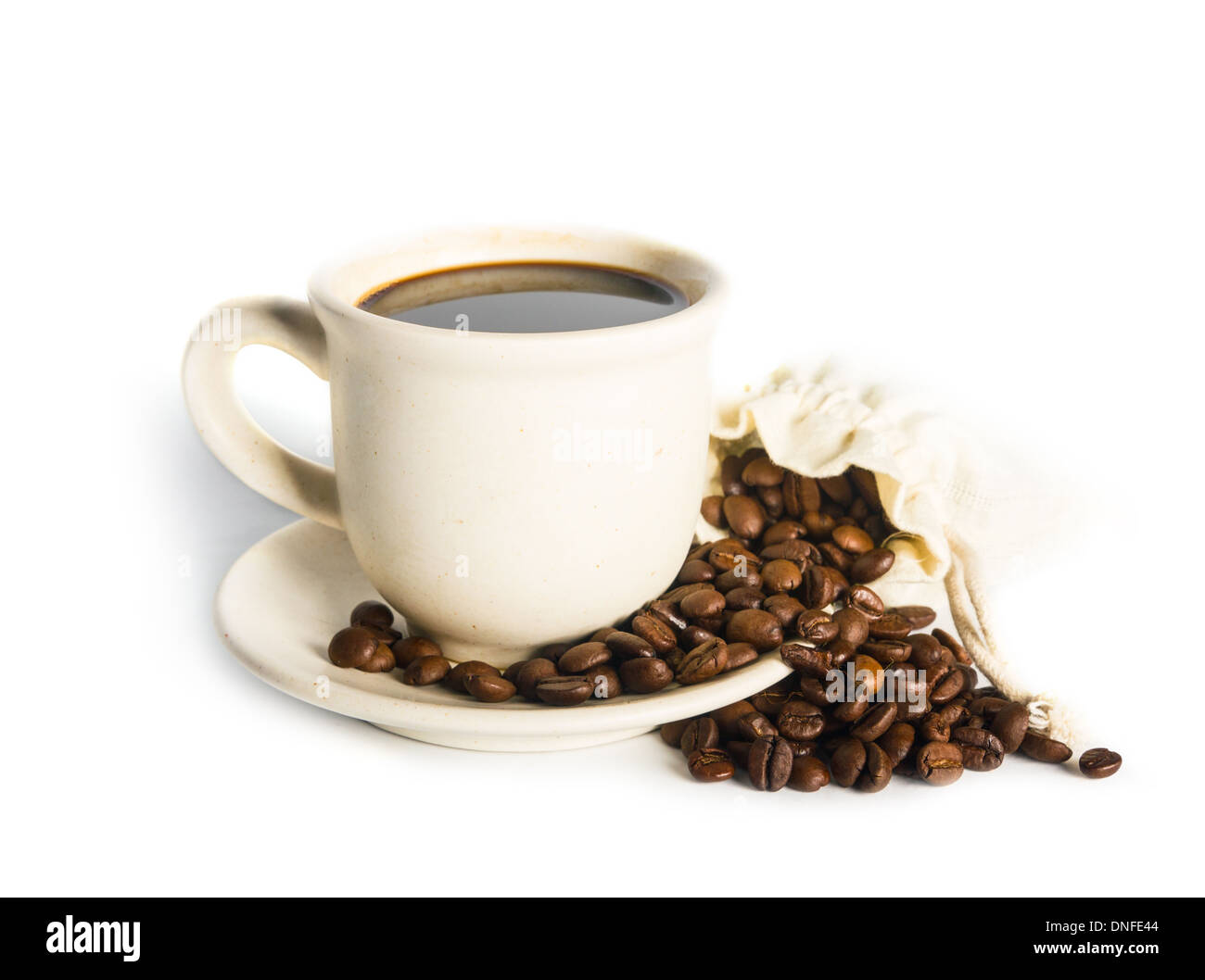 Background fresh coffee grains Cut Out Stock Images & Pictures - Alamy