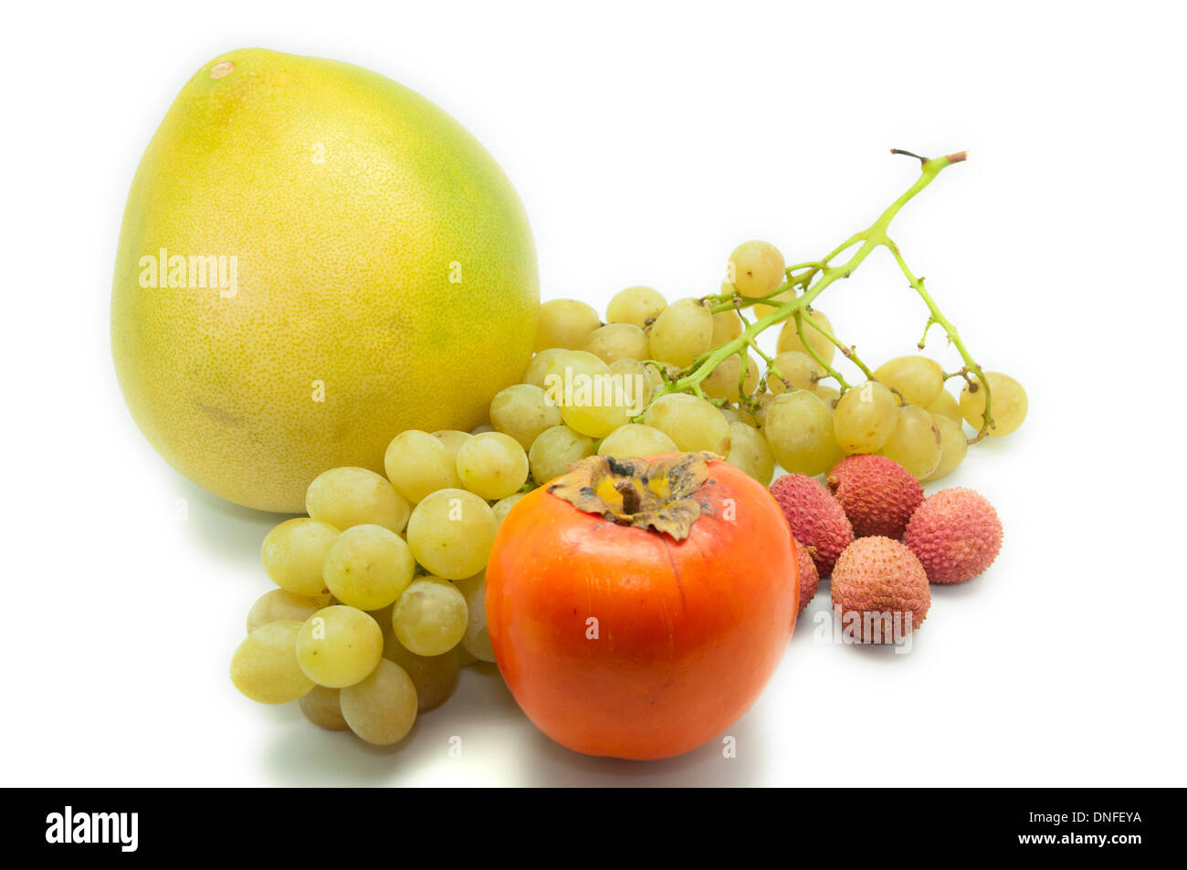 set fruits on a white background Stock Photo - Alamy