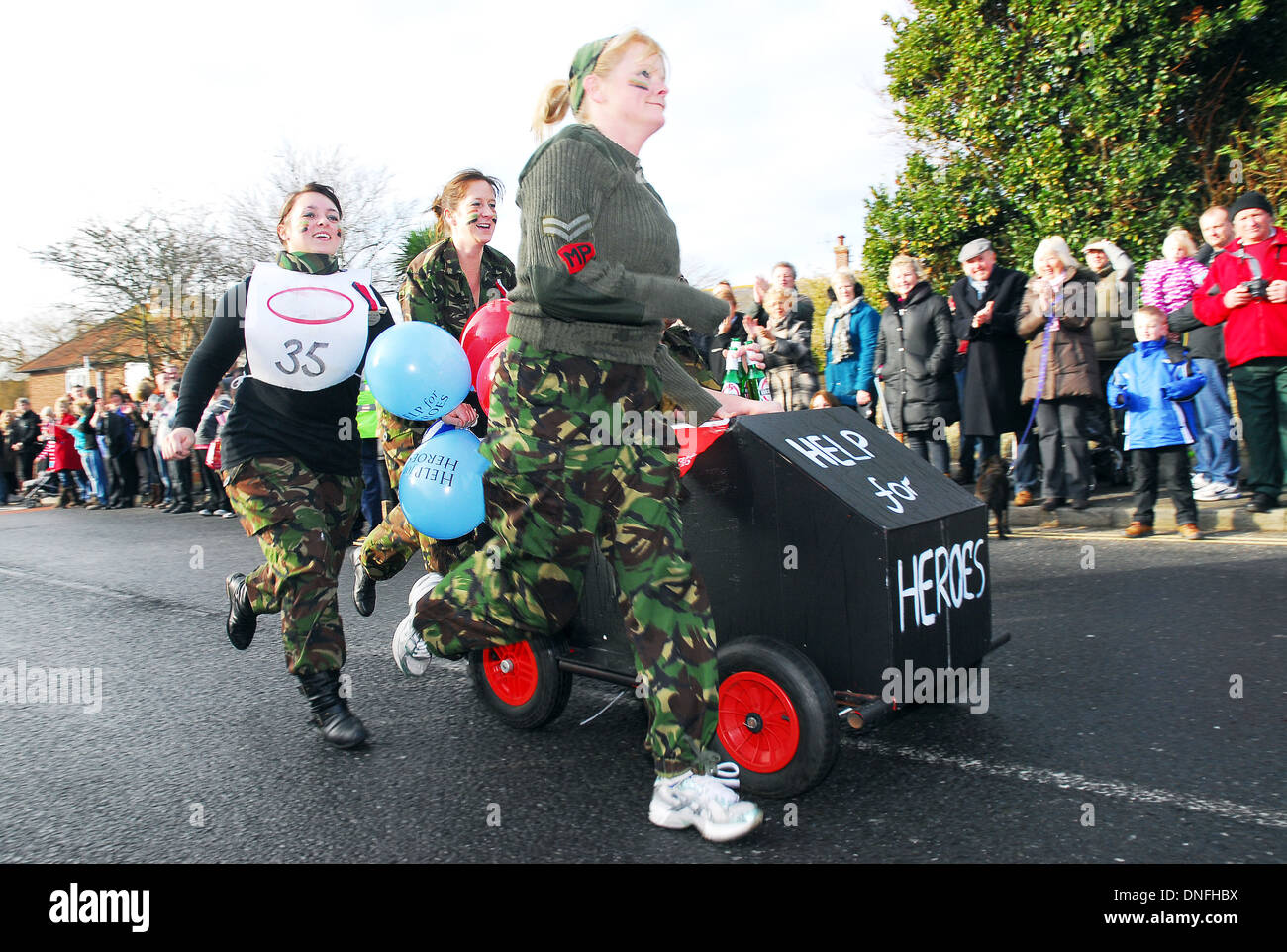 Fancy dress pram race Stock Photo - Alamy