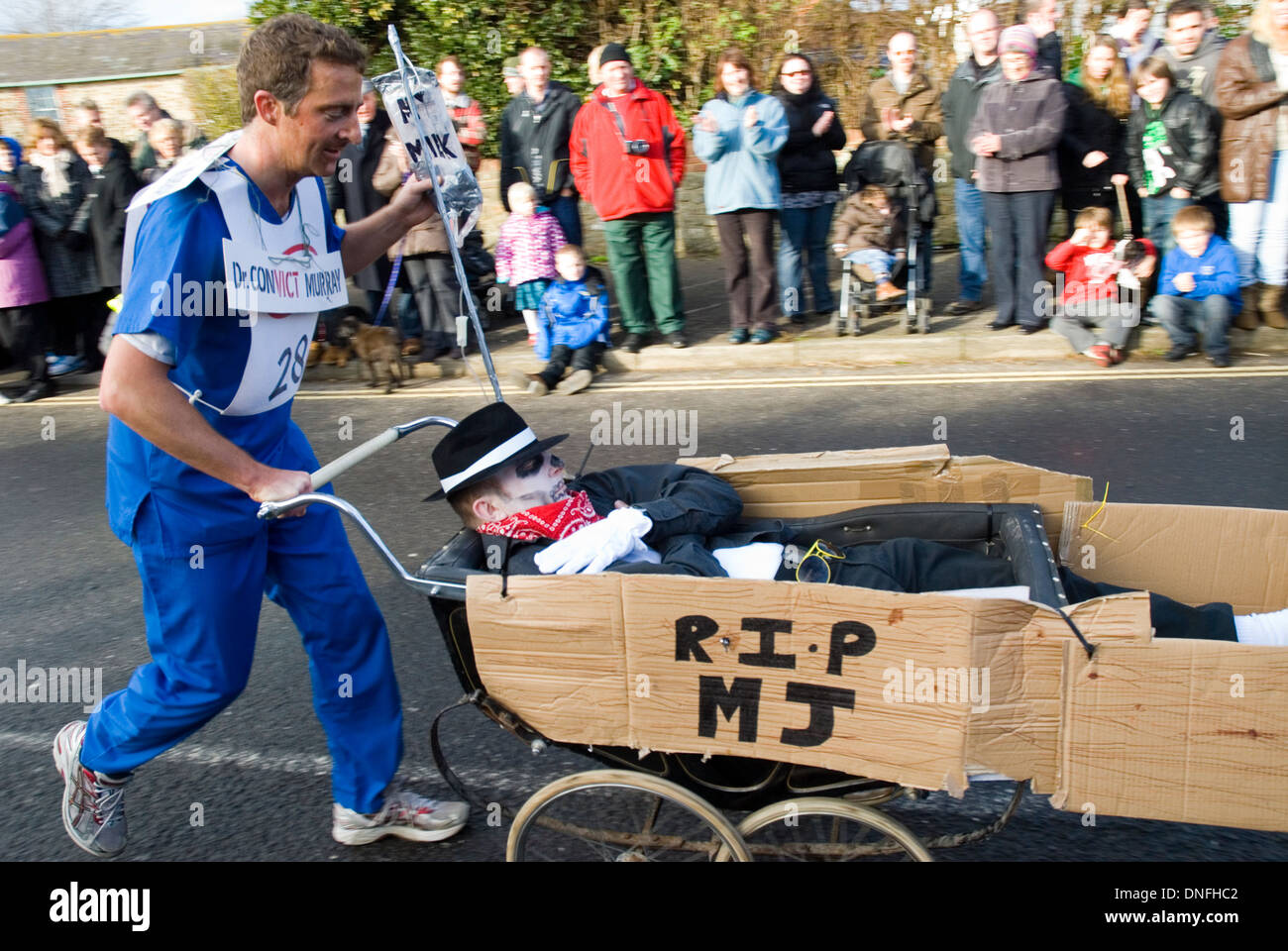 Fancy dress pram race Stock Photo - Alamy