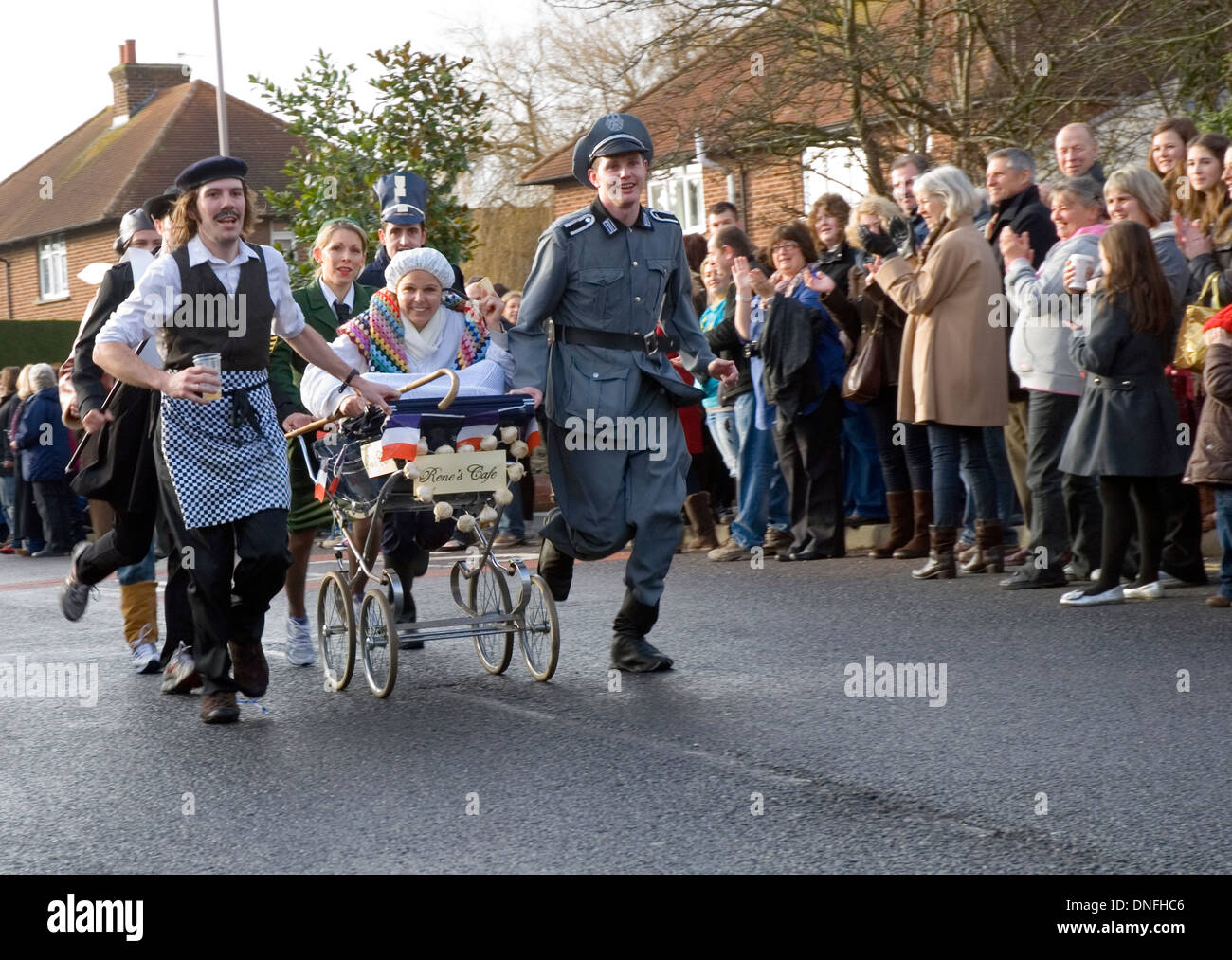 Fancy dress pram race Stock Photo - Alamy