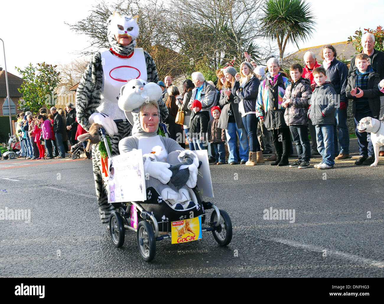 Fancy dress pram race Stock Photo - Alamy