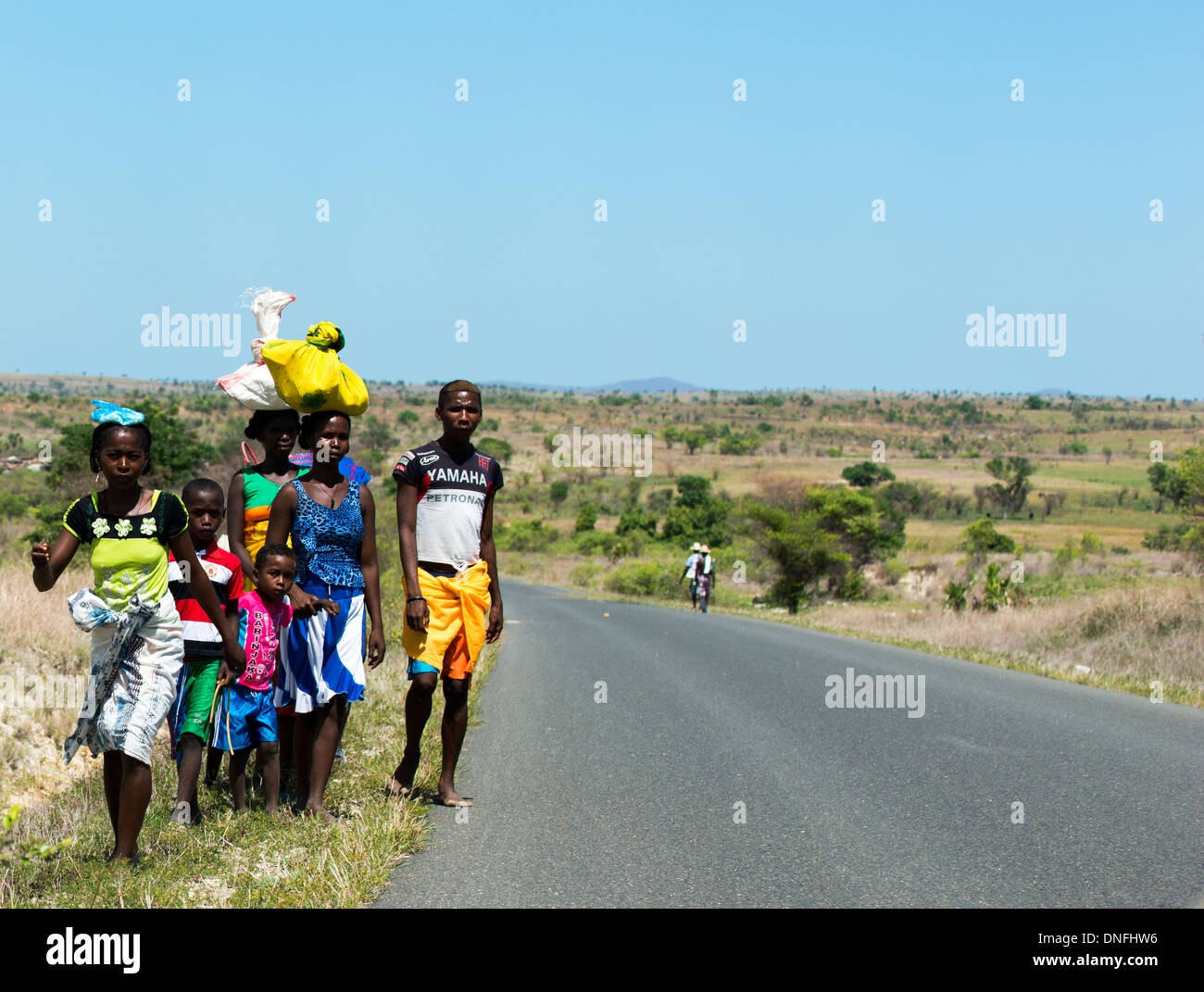 Local villagers walking along the roads in Madagascar Stock Photo - Alamy Local villagers walking along the roads in Madagascar Stock Photo - Alamy