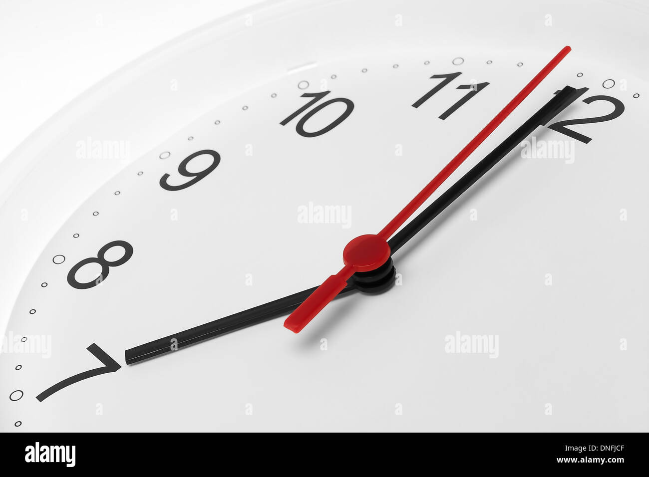 Clock face with time running to seven on white background Stock Photo ...