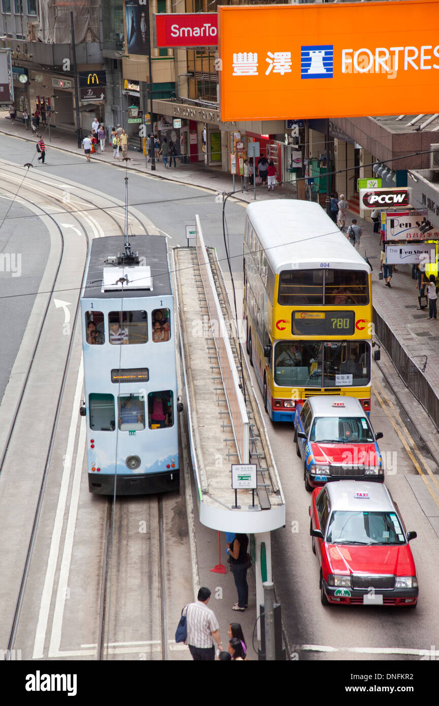 Asia, Hong Kong, Traffic, City Street, Taxi Stock Photo - Alamy