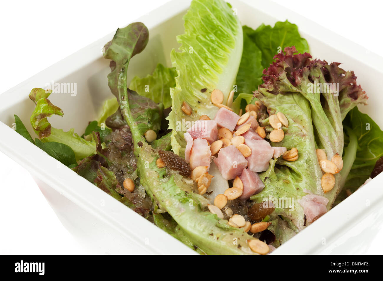 Fresh salad on white background Stock Photo - Alamy