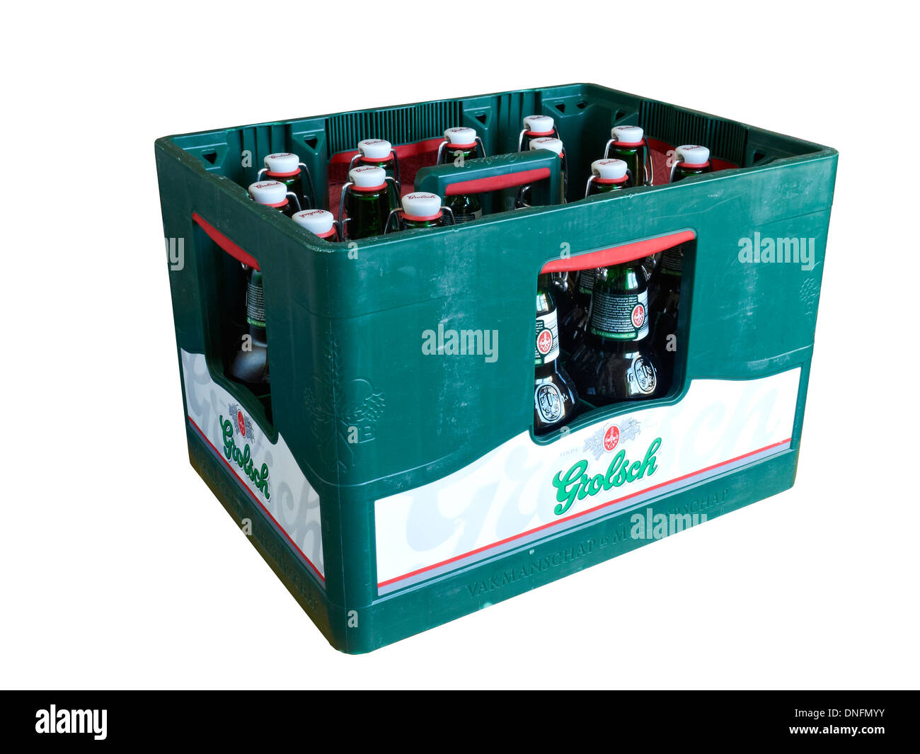 Cut out of a crate Grolsch lager Stock Photo - Alamy