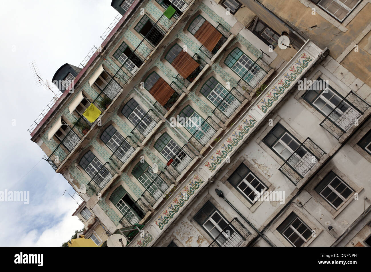 Windows and balconies, Lisbon Stock Photo - Alamy