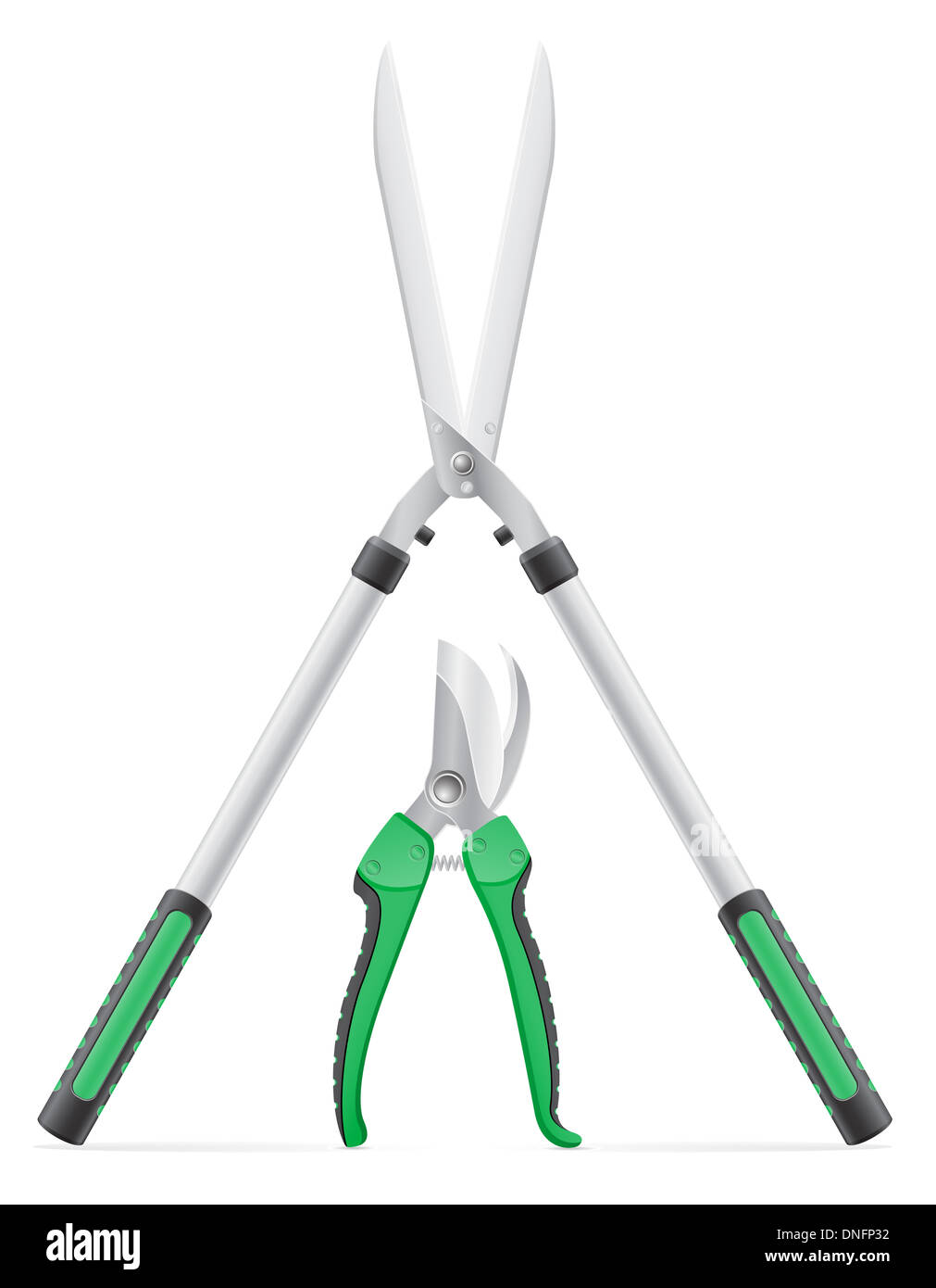 garden tool secateurs illustration isolated on white background Stock ...