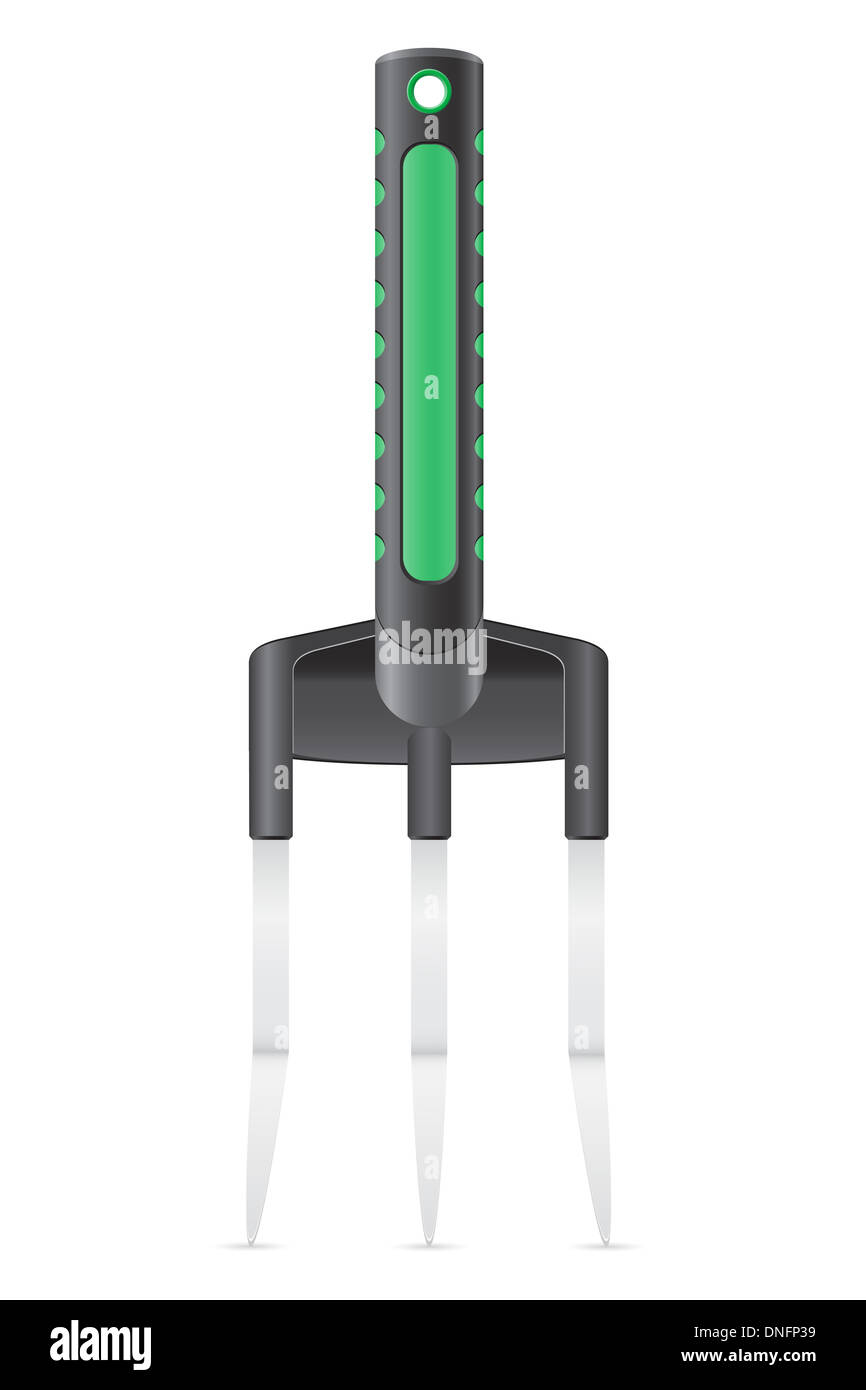 garden tool rake illustration isolated on white background Stock Photo ...