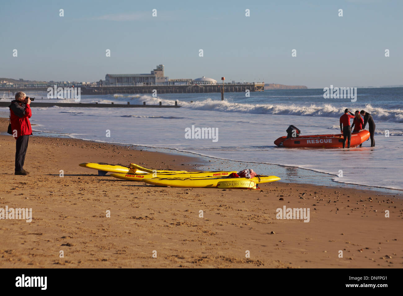 Lifeguard rescue board and rib boat hi-res stock photography and images ...