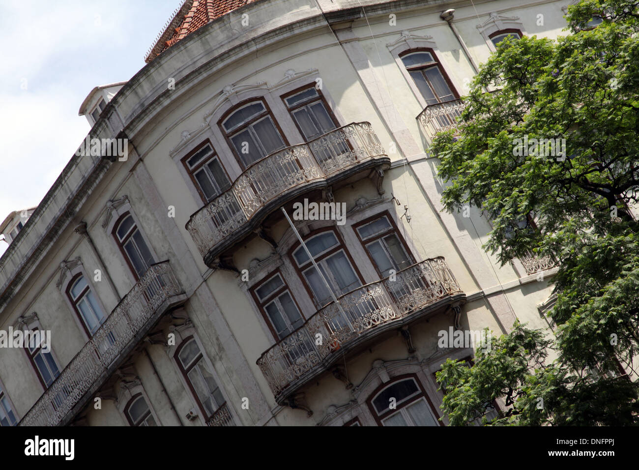 Windows and Balconies in Lisbon Stock Photo - Alamy