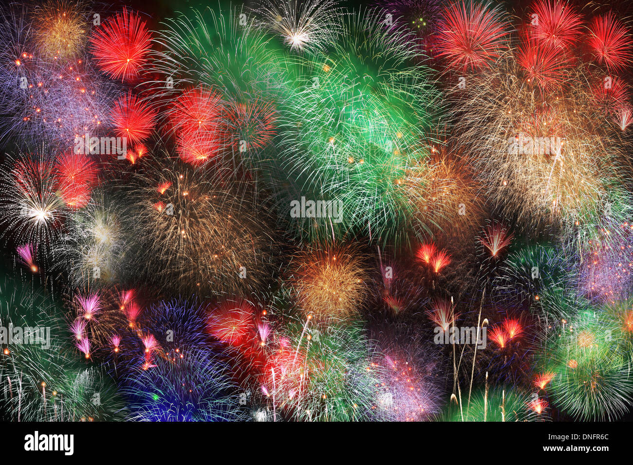 Big fireworks in the night summer sky Stock Photo - Alamy
