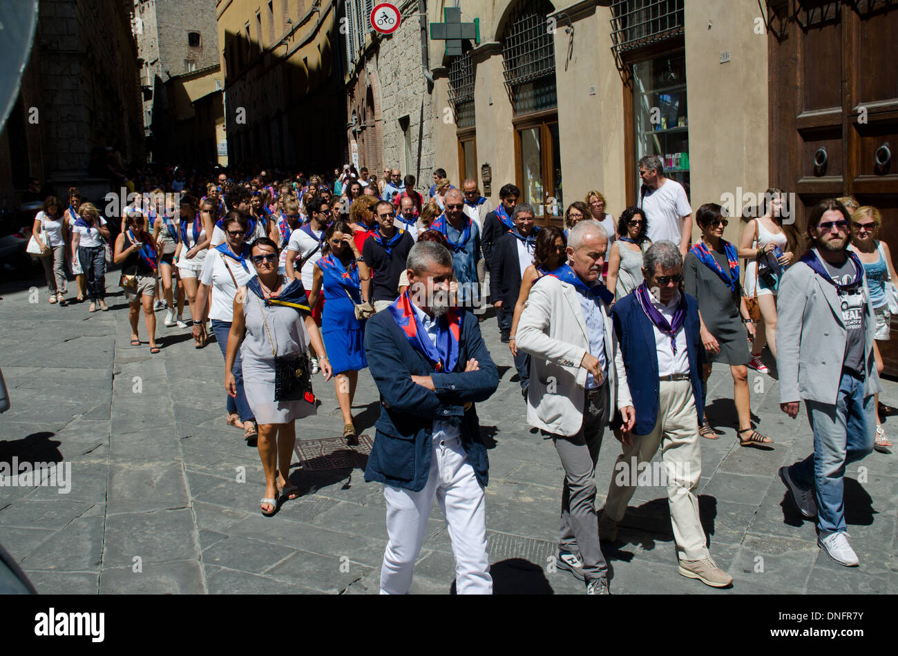 Italian parade (parata) in Siena, Toscana, Italy, 11 august 2013 Stock ...