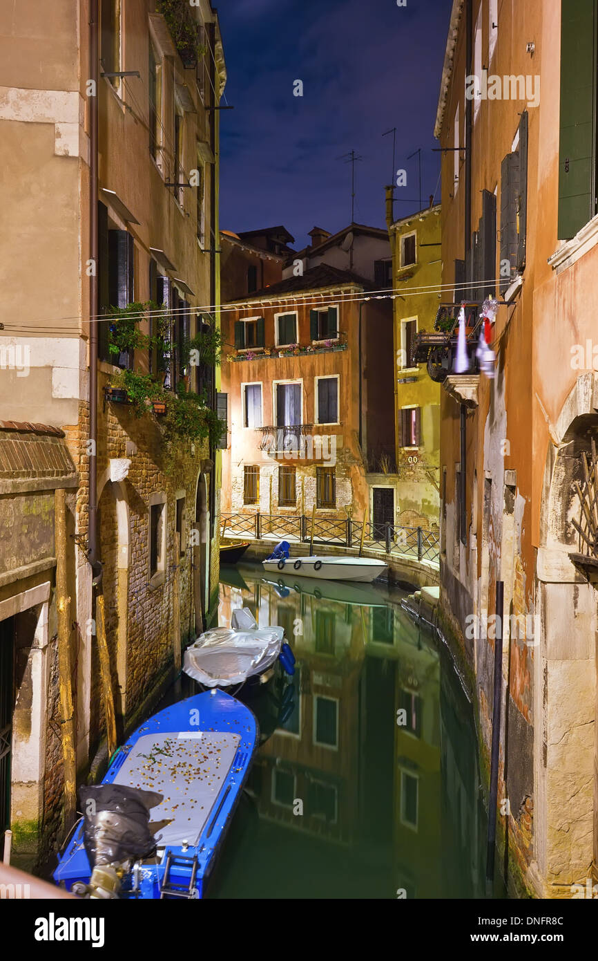 Venice at night Stock Photo - Alamy