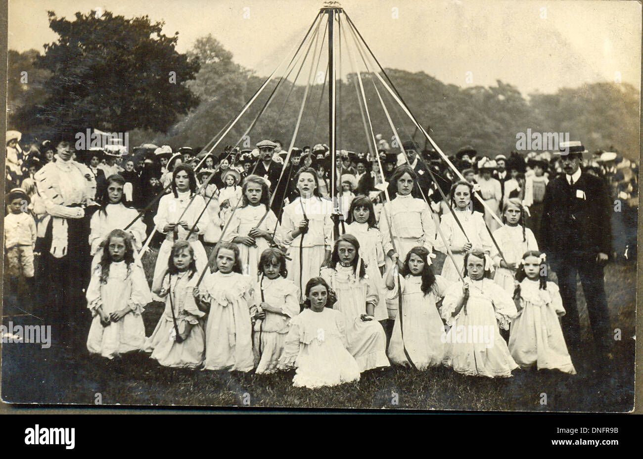 School children dancing round maypole hi-res stock photography and ...