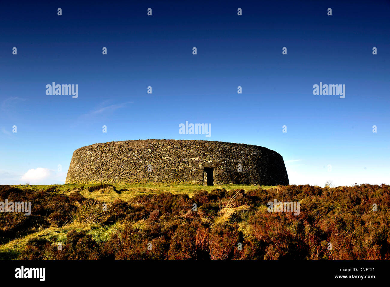 Grainan of Aileach stone fort, Burt, County Donegal, Ireland Stock ...